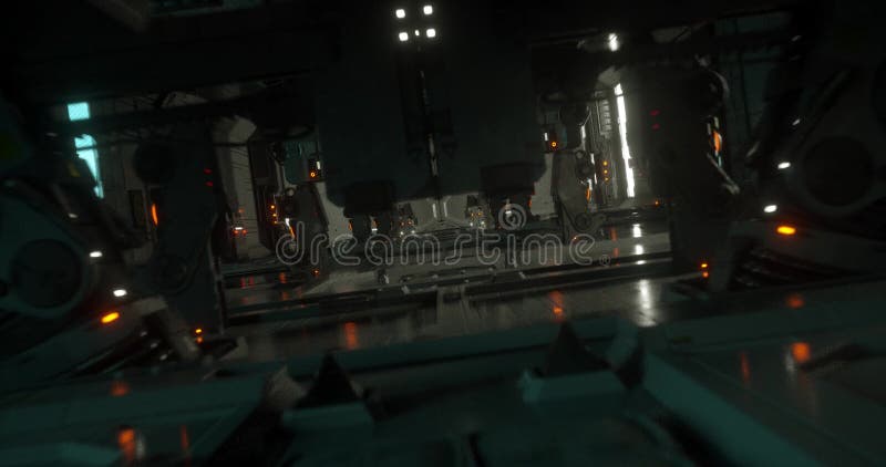 Animation Inside a Sci-fi Spaceship. Stock Video - Video of view ...