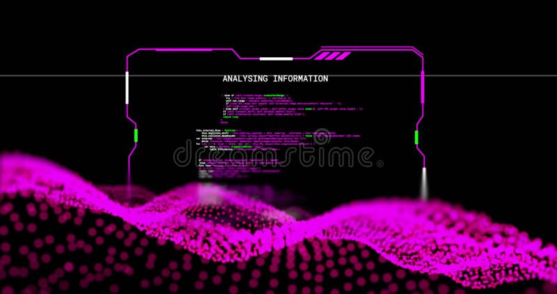 Animation of Interface Analysing Information Over Pink Network Wave on ...