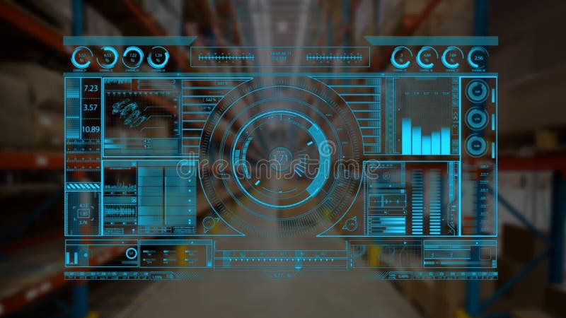 Animation of Interface with Data Processing Against Empty Warehouse ...