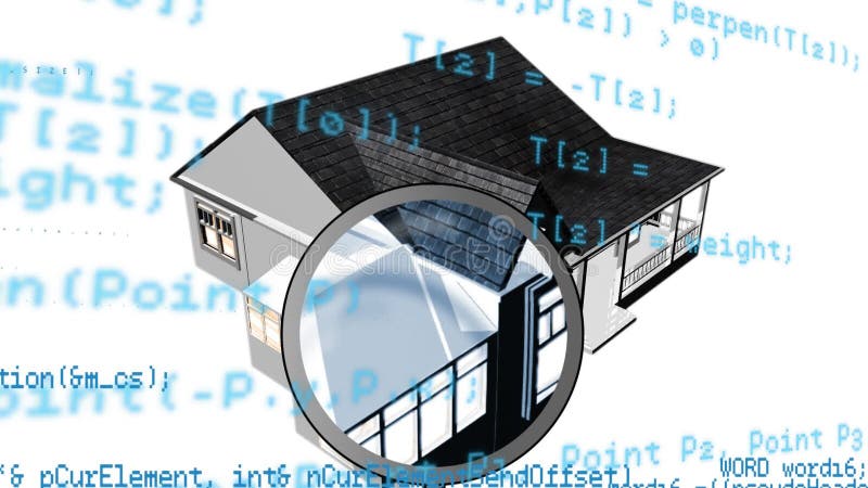 Animation of Interface Showing Information and Architectural Drawing of ...