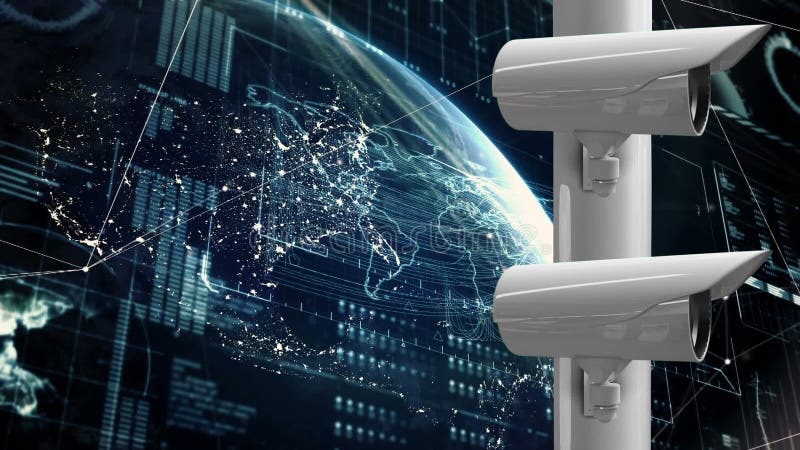 Animation of Interface Showing World Map and Information with ...