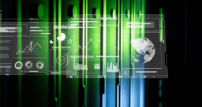 Animation Of Interfaces With Data Processing Against Computer Server