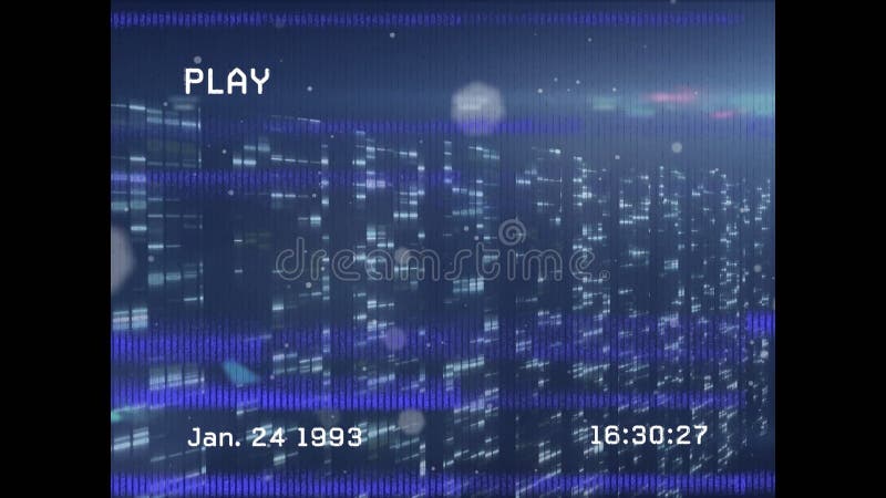 Animation Of Interference Over Columns With Binary Coding Stock Footage Video Of Global