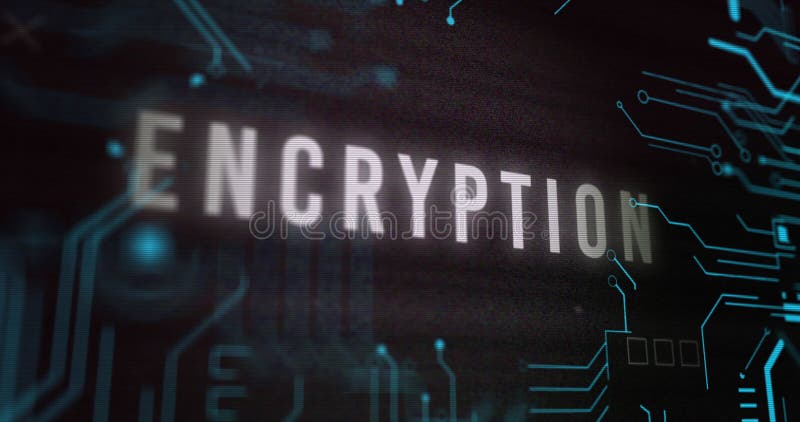 Animation Of Interference Over Encryption Text Data Processing And