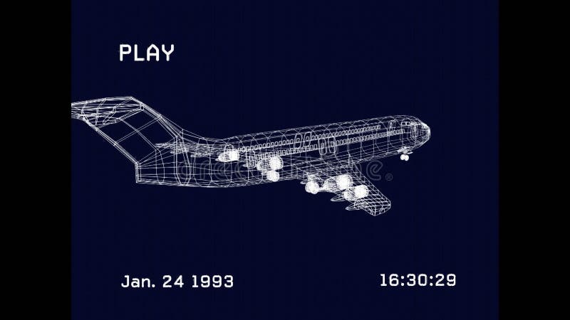 Animation of Interference Over Plane Moving Stock Footage - Video of ...