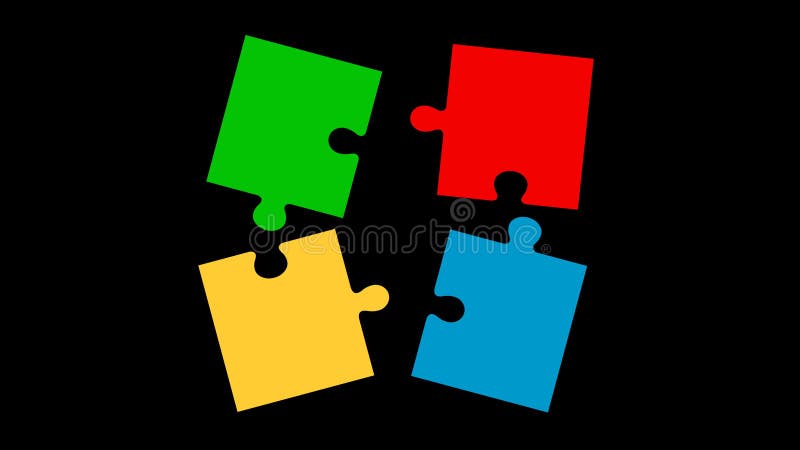 Animation Jigsaw Puzzle Assemble Stock Video - Video of animation ...