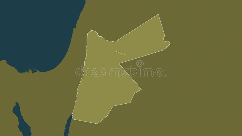 Jordan Map - Solid. Regions. Pattern. Labels Stock Footage - Video of ...