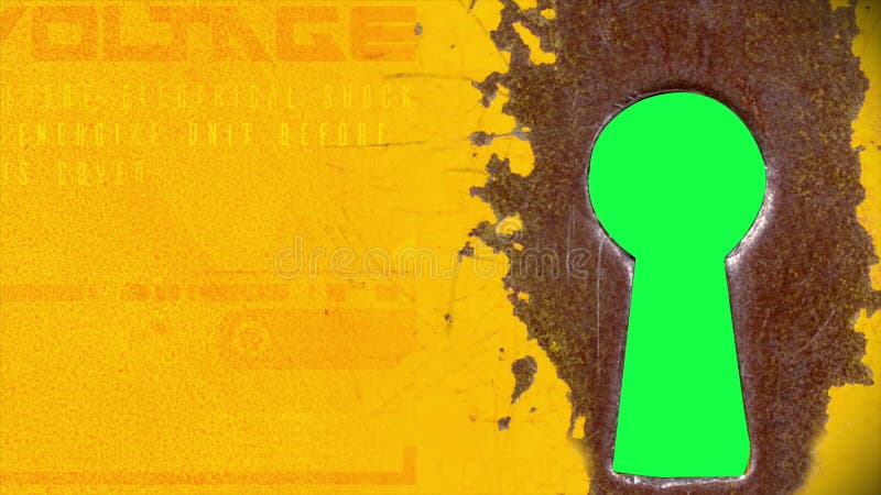 Key Hole with Green Screen from Outside Stock Video - Video of hole ...