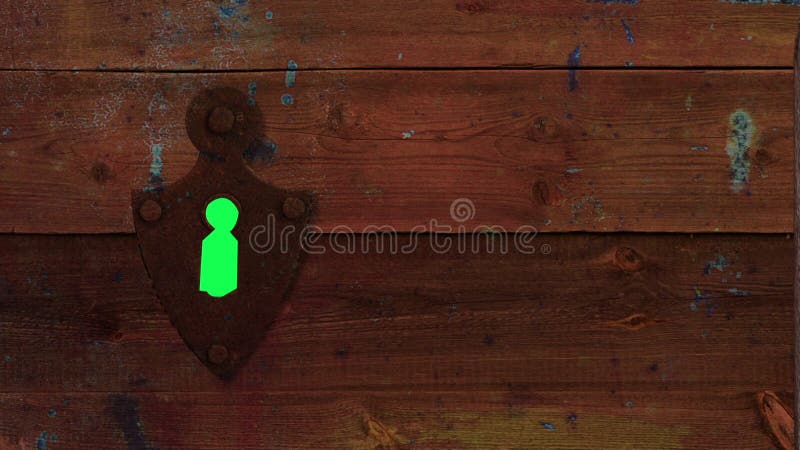 Key Hole with Green Screen from Outside Stock Footage - Video of ...