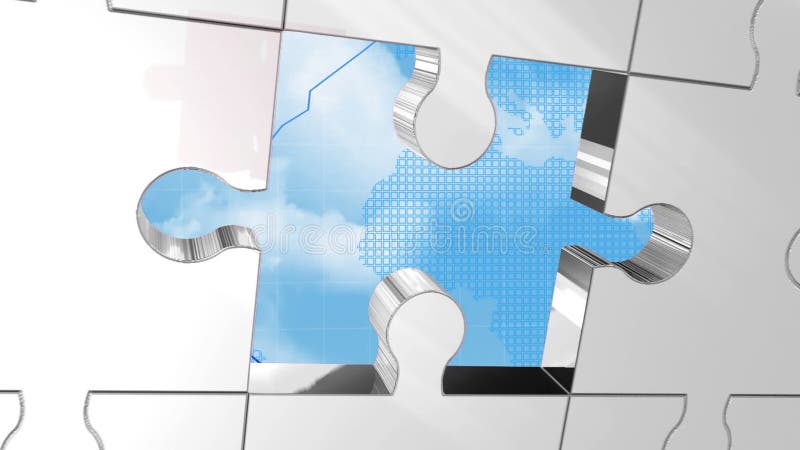 Animation of Key in Jigsaw Puzzle Over Multiple Graphs and Moving ...