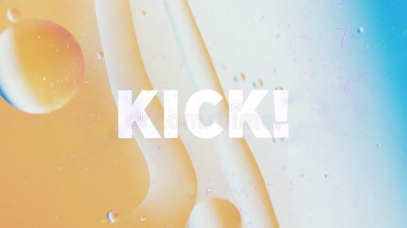 Animation of Kick Text Over Abstract Liquid Patterned Background Stock ...