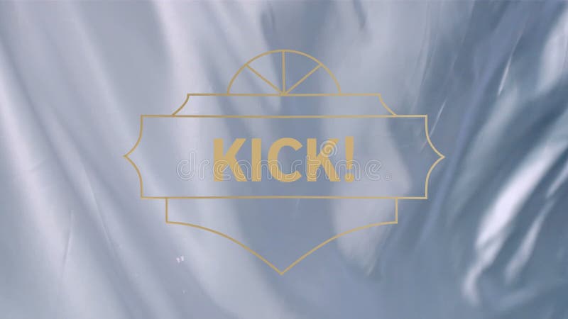 Animation of Kick Text Over Leaves on Black Background Stock Video ...