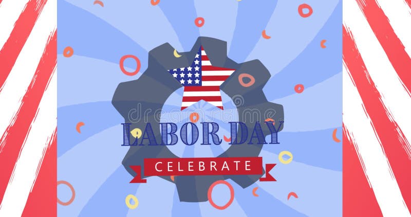 Animation of Labor Day Celebrate Text Over Shapes Stock Video - Video ... Animation of Labor Day Celebrate Text Over Shapes Stock Video - Video ...