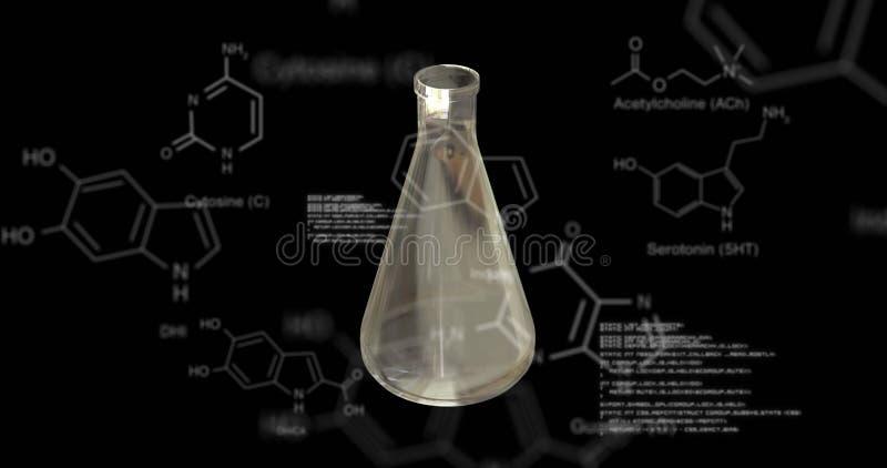 Animation of Laboratory Beaker, Scientific Data Processing Stock ...