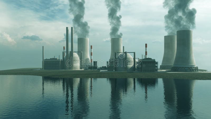 Nuclear Power Plant Tower Icon Animation Stock Video - Video of black ...