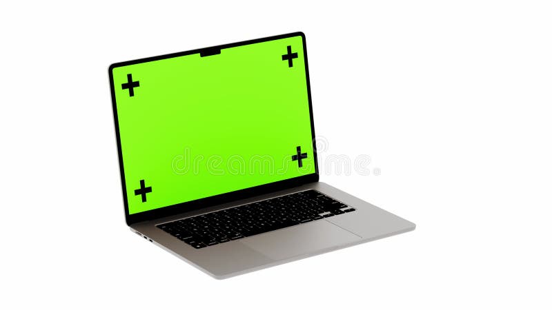 Animation of a Laptop on a White Background with an Alpha Channel ...