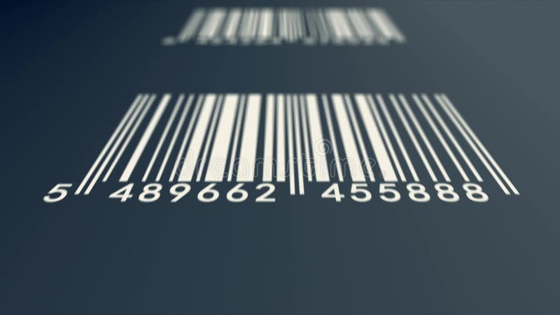 Barcode Scanner Animation of Retail Consumer Good Being Sold on the ...