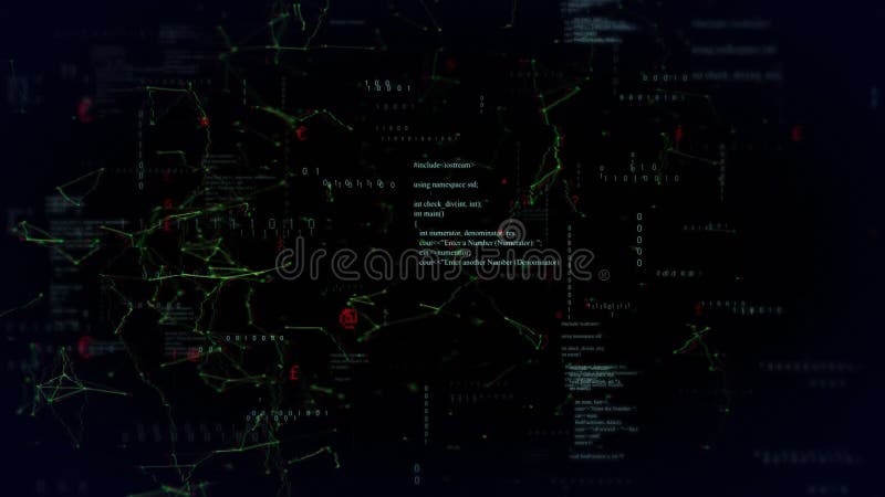 Animation of Layers of Processing Data on Black Background Stock ...