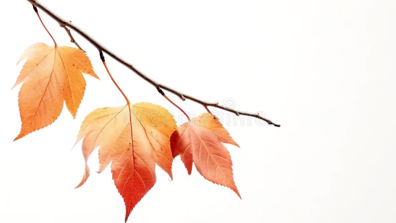 Animation of Leaves with Autumn Colors on White Background Stock Video ...