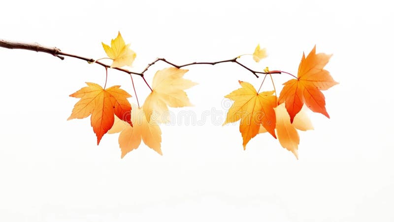 Animation of Leaves with Autumn Colors on White Background Stock Video ...