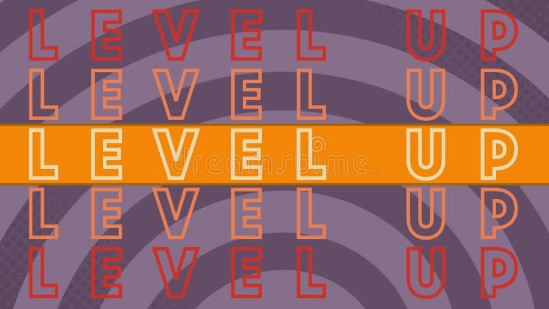 Animation of Level Up Text and Lines on Green Background Stock Footage ...