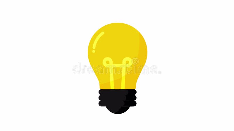 Animation of Light Bulb, Creativity Concept. Stock Video - Video of ...