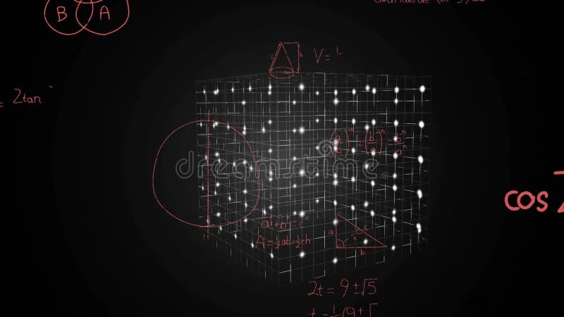 Animation of Light Trails and Mathematical Data Processing Over Black ...