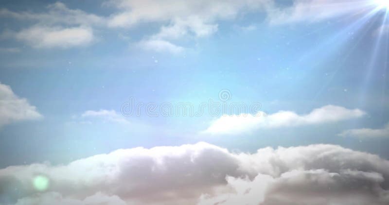 Animation of Light Trails Over Clouds and Blue Sky Stock Video - Video ...