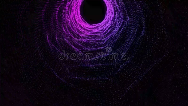 Animation into Light Tunnel with Moving Noise Texture. Animation of ...