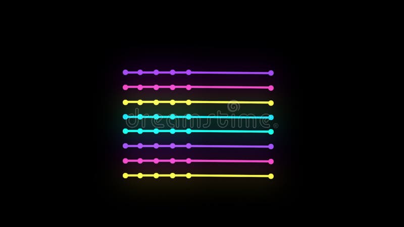Animation of Line Graph with Vibrant, Colorful Lines Representing ...