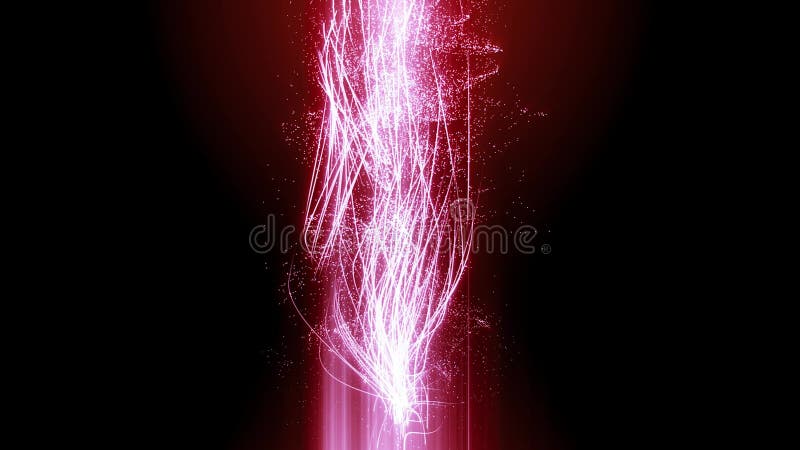 Animation Lines of Red Energy Particles Moving Up. Stock Footage ...