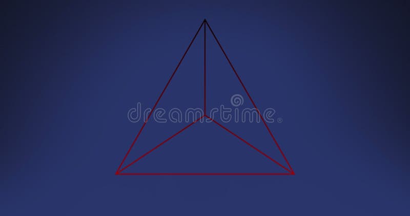Animation of Lines in Triangle Against Blue Background Stock Footage ...