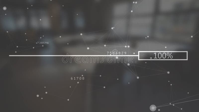 Animation of Loading Bar with Increasing Percentage Over Changing ...