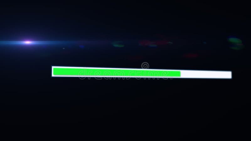 Loading Bar Light Blue Animation on Black Screen. Stock Footage - Video ...