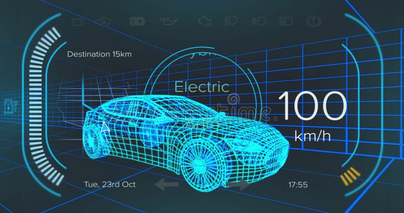 Animation of Loading Bars, Changing Numbers, Icons, Text in Speedometer ...