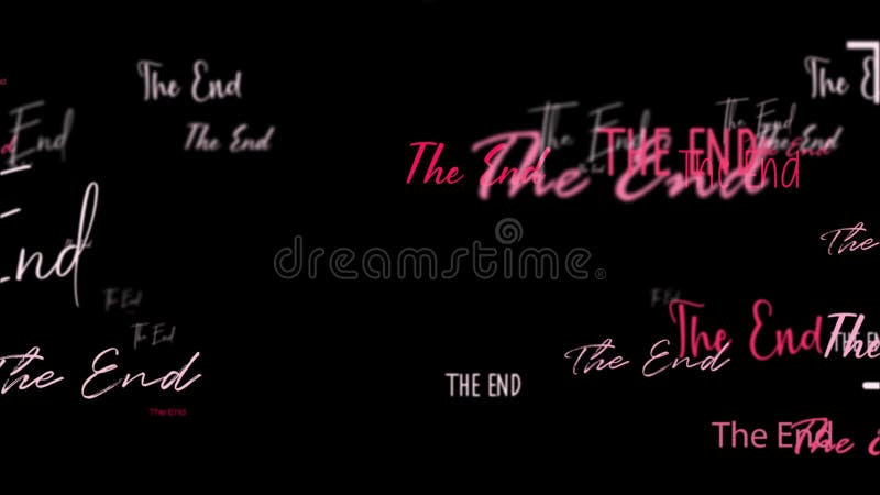 Animation Loop of the End Word Related Stock Footage - Video of ...