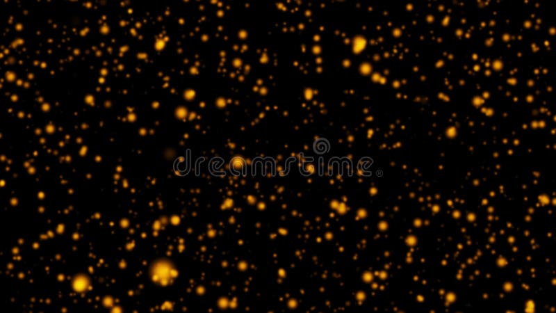Animation Loop Falling Blurred Glow Orange Gold Particles Stock Footage ...