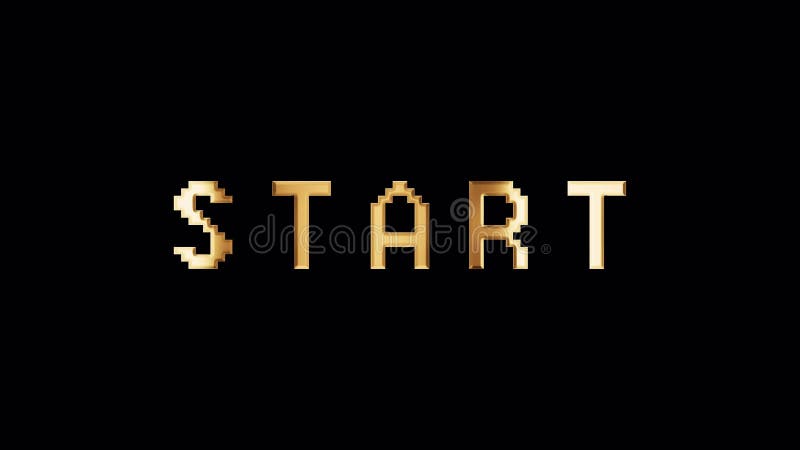 Animation Loop of Start Text Golden Shine Light Text Effect Stock Video ...