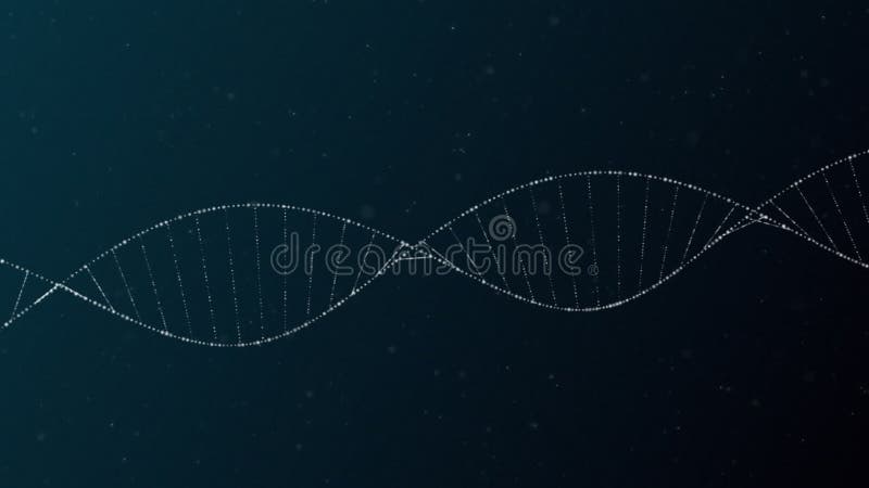 Animation of Macro of Dna Strand Spinning on Dark Background Stock ...