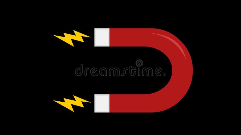 Animation Magnet Electromagnetic Rays Stock Video - Video of attractive ...