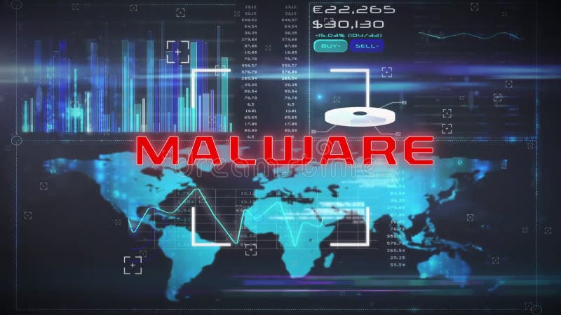 Animation of Malware Text and Data Processing Over World Map Stock ... Animation of Malware Text and Data Processing Over World Map Stock ...