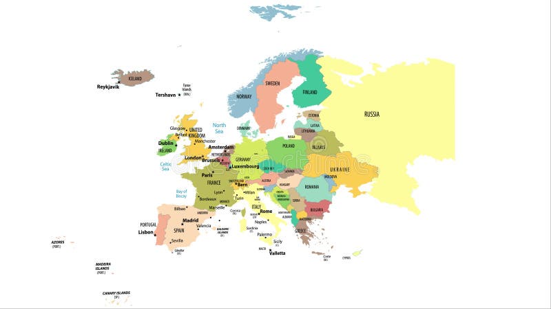 Animation of the Map of Europe Stock Video - Video of digital, planet ...
