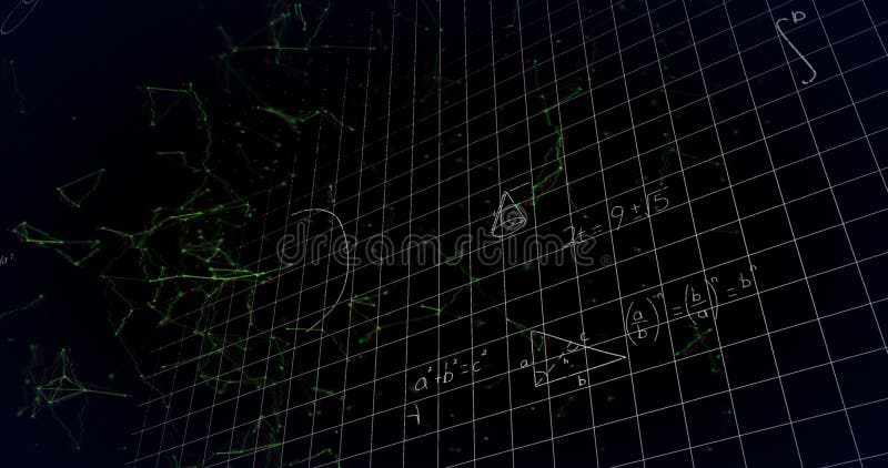Animation of Geometry and Math Formulas on Pink Background Stock ...