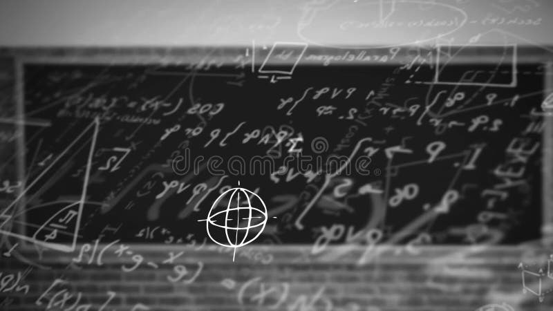 Animation of Math Formulas and Graphs Over Blackboard Stock Video ...