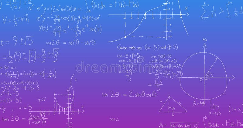 Animation of Mathematical Equation and Diagrams Over Gradient ...