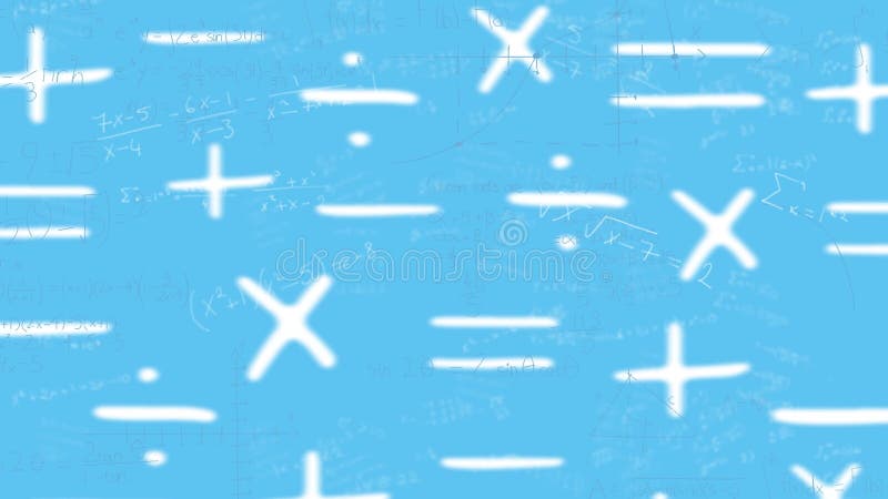 Animation of Mathematical Equations on Blue Background Stock Video ...