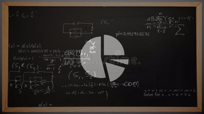 Animation of Mathematical Equations Over Diagram Stock Video - Video of ...