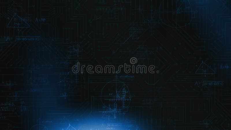 Animation of Mathematical Equations Over Glowing Spots Stock Video ...