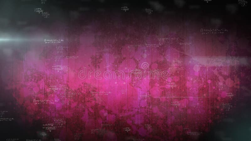 Animation of Mathematical Equations Over Pink Background Stock Video ...