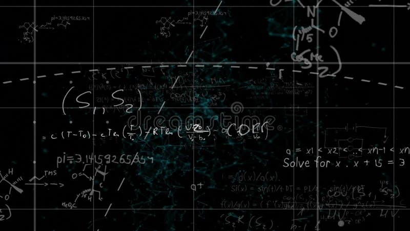 Animation of Mathematical Equations Overlaying Digital Background in ...